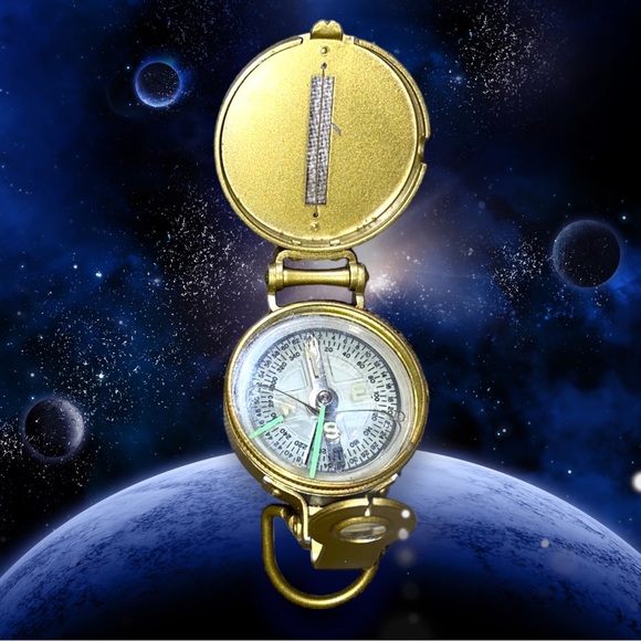 Source Unknown | Accessories | Vintage Lensatic Liquid Filled Compass ...